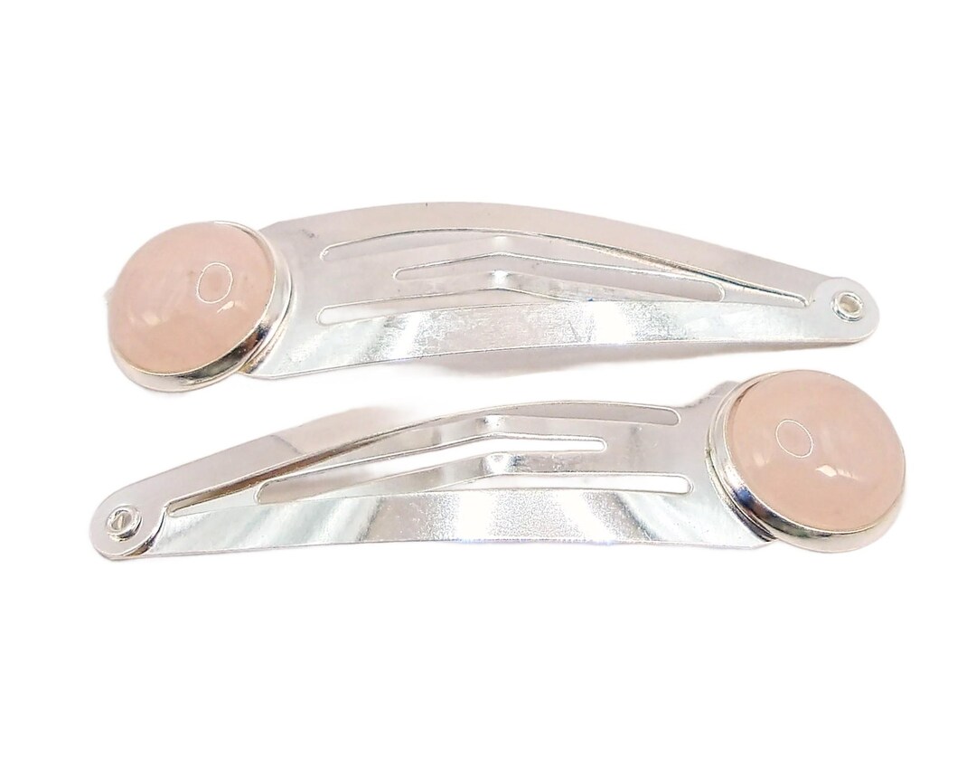 Gemstone Kippah/yarmulke Clips - Rose Quartz - Etsy