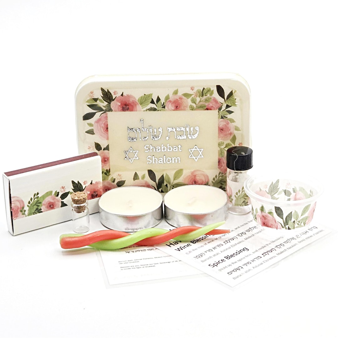10 Piece Shabbat/havdalah Travel Kit - Rose Blossoms - Etsy