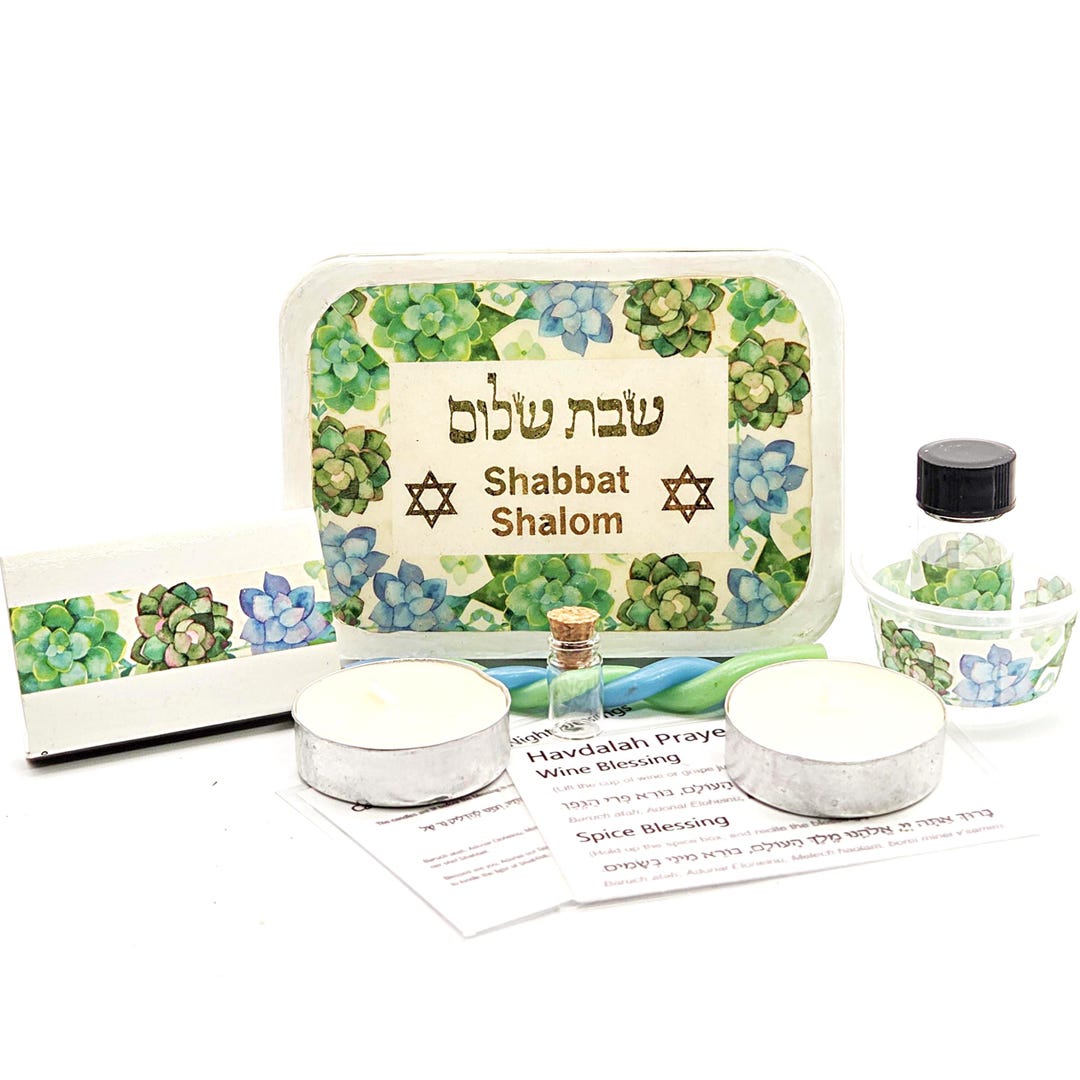 10 Piece Shabbat/havdalah Travel Kit - Succulent Garden - Etsy