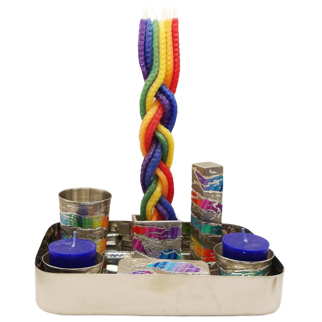 10-piece Shabbat/havdalah Set - Primary Colors - Etsy