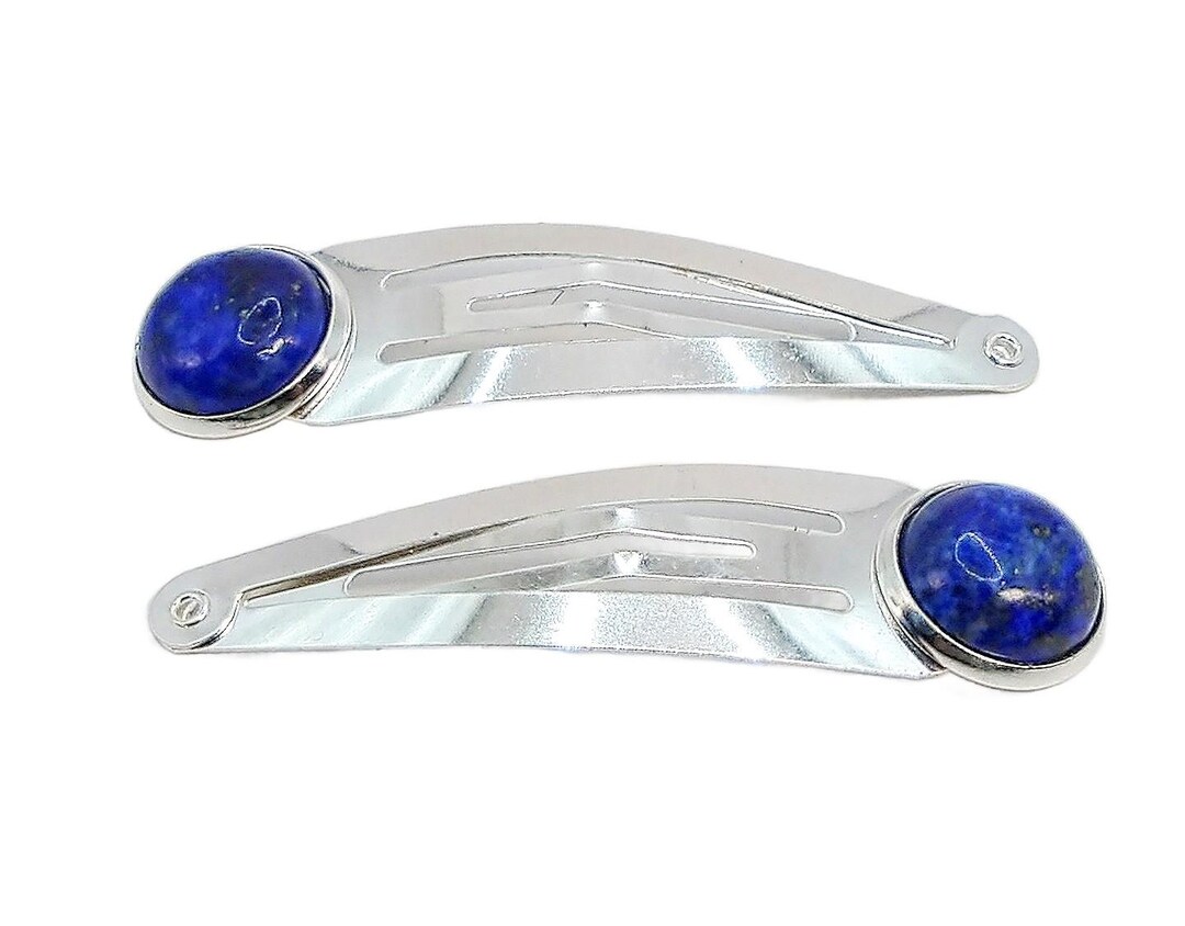 Gemstone Kippah/yarmulke Clips - Lapis Lazuli - Etsy