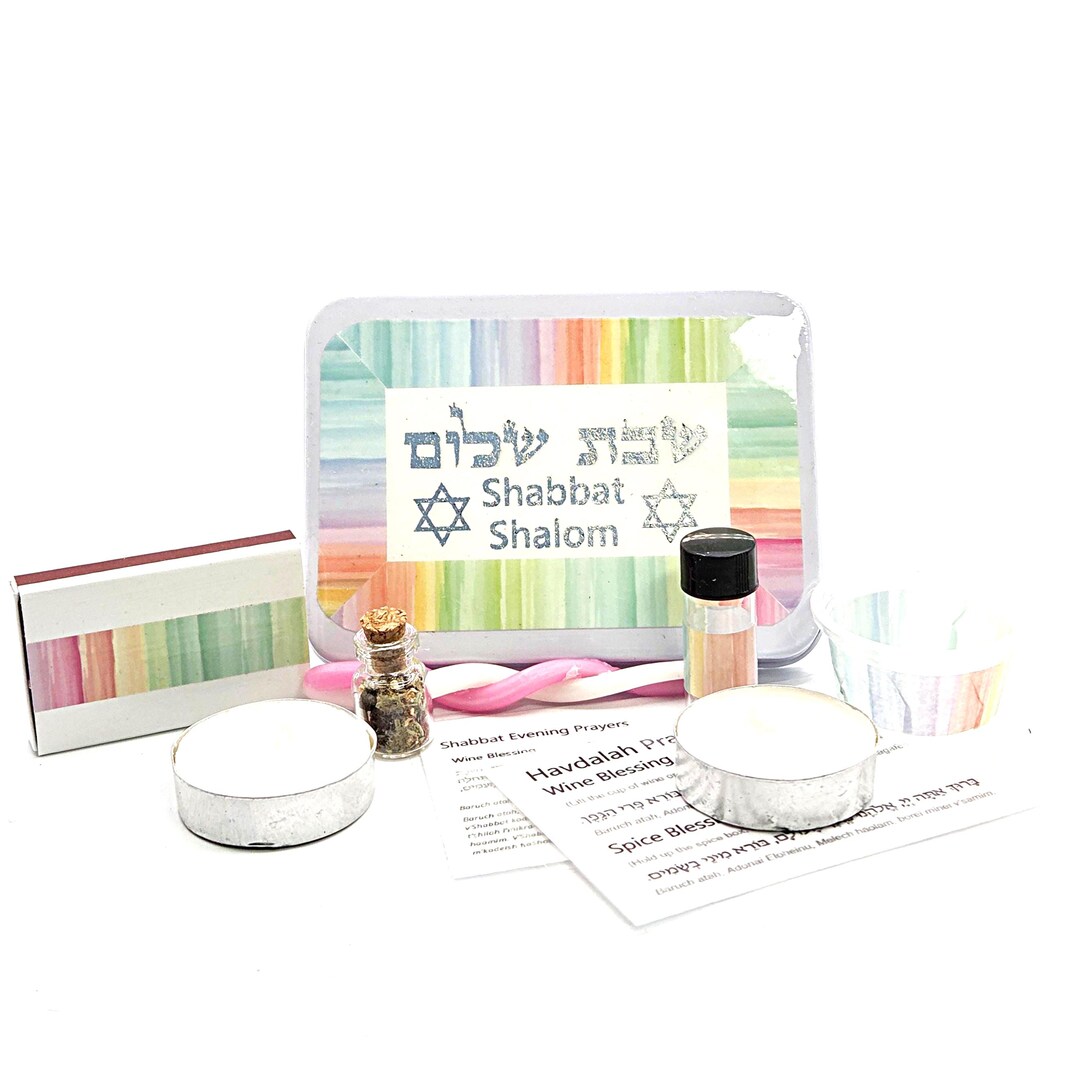 10 Piece Shabbat/havdalah Travel Kit - Rainbow - Etsy