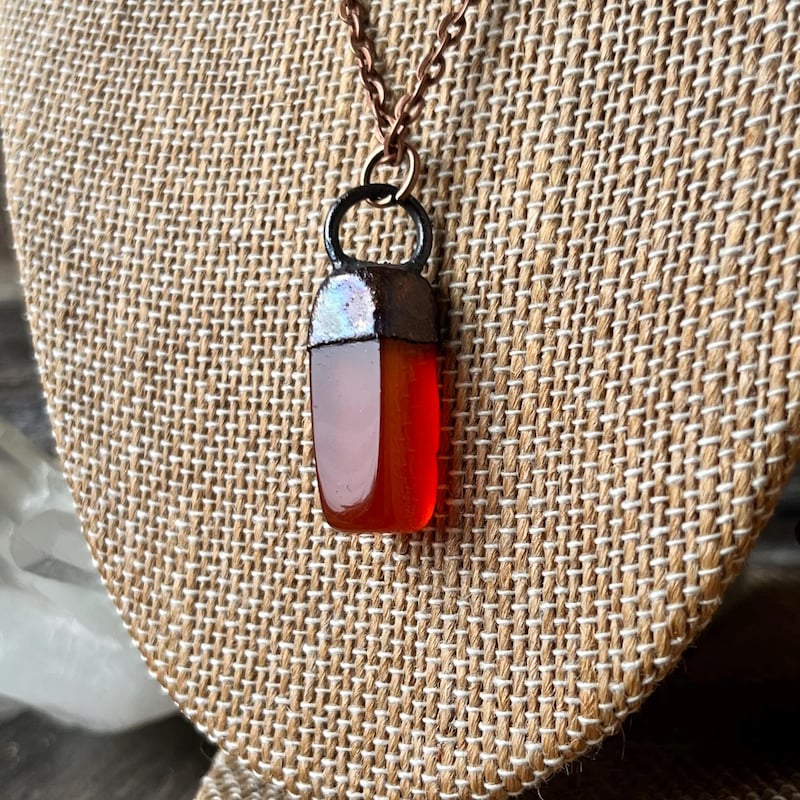 Copper/crystal Necklace - Etsy