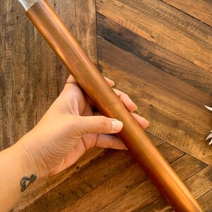 Mega Copper Quartz Crystal and Malachite Wand Magic Wand Wiccan Witch ...