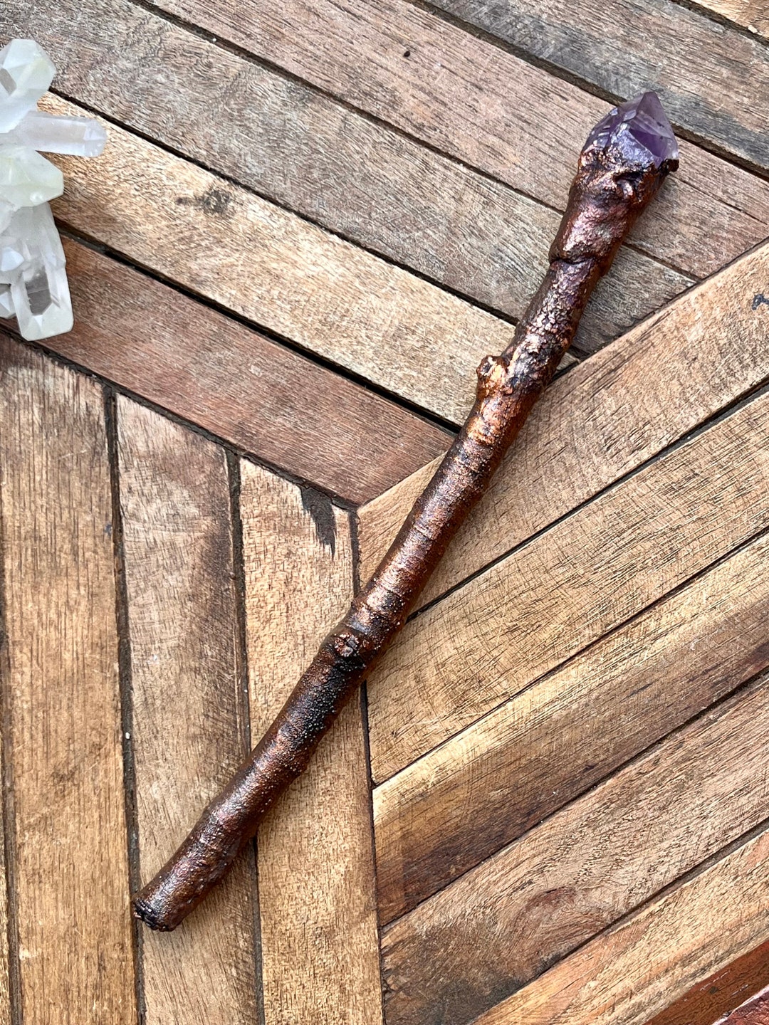 Copper Amethyst Crystal Scepter Wand Magic Wand Wiccan Witch ...