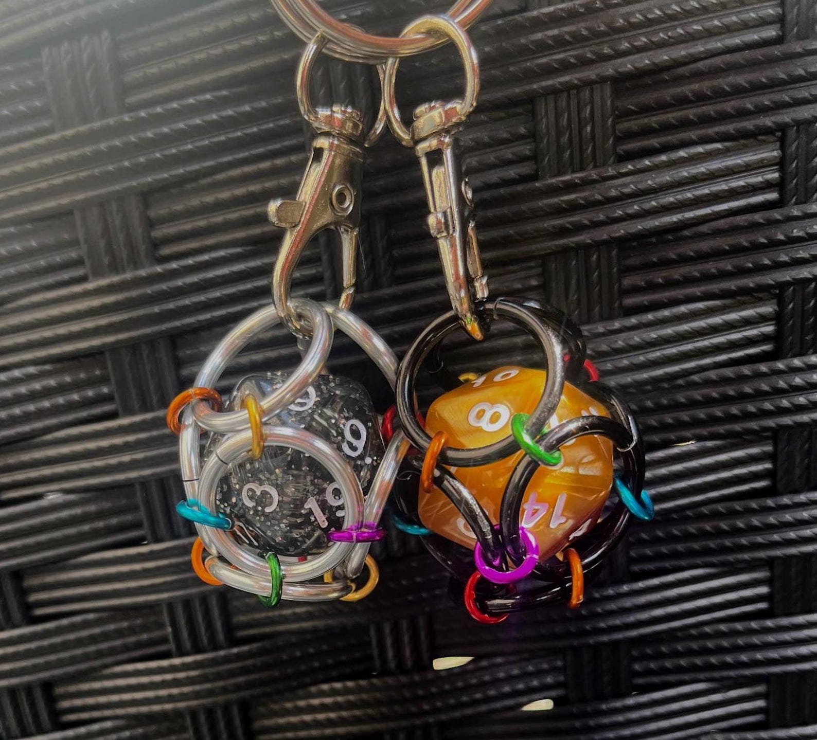 Rainbow D20 Dice Cage - Etsy