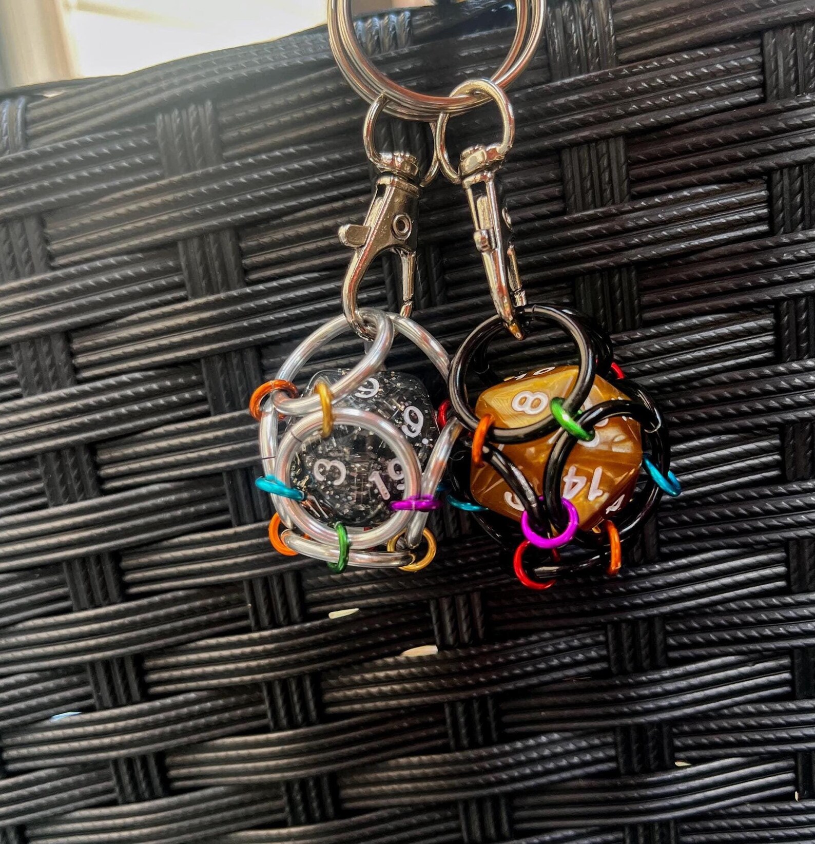 Rainbow D20 Dice Cage - Etsy