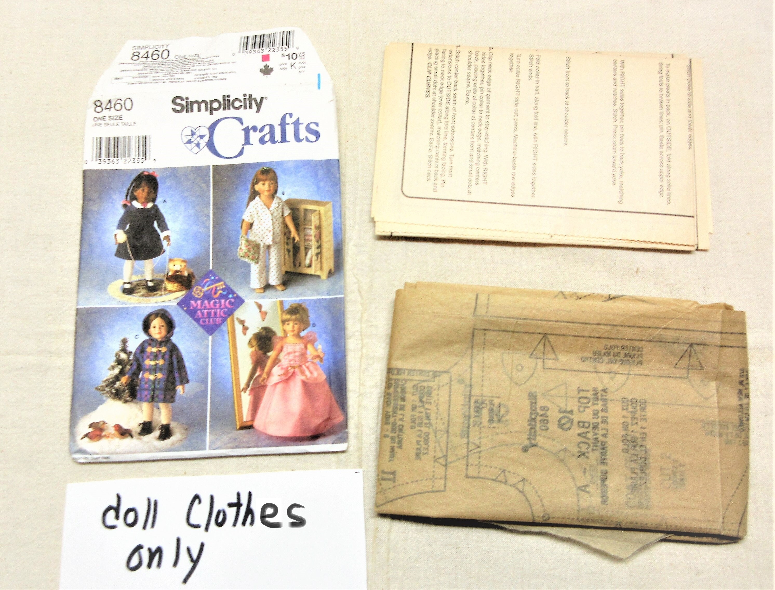 Magic Attic Doll Clothes Patterns for 18 Dolls, Clothes Only ...