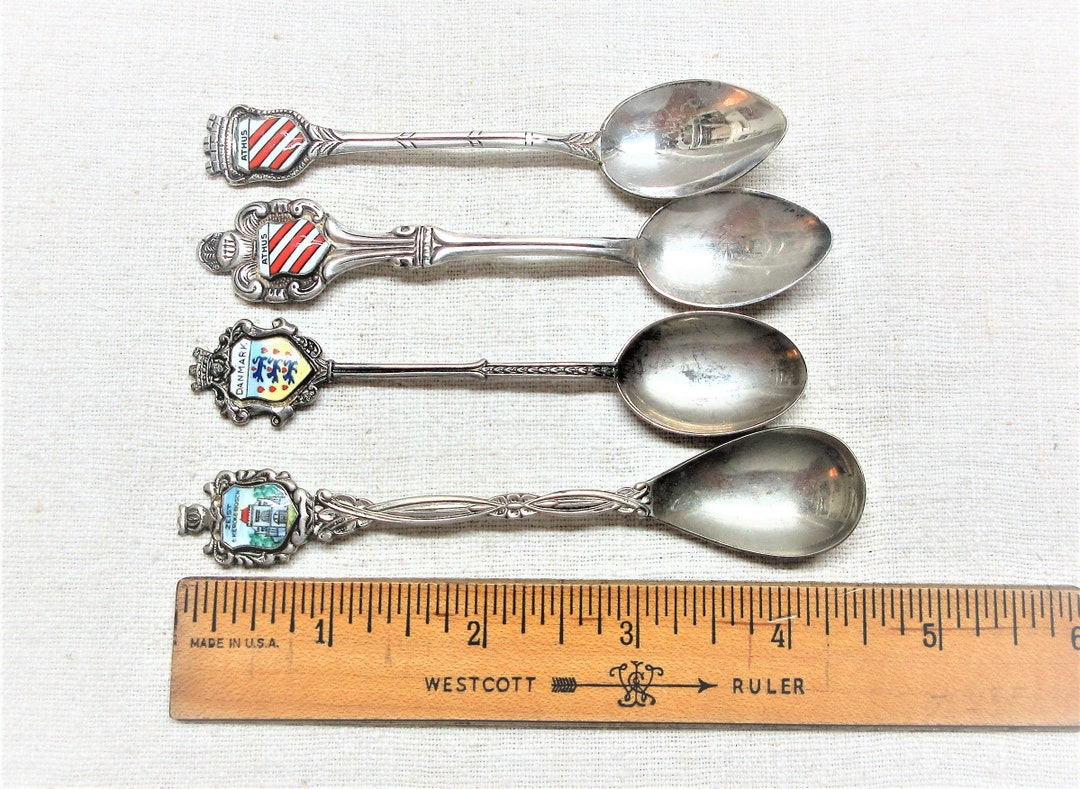 Souvenir Spoons From Denmark, Athus Belgium, Zeist Kerckebosch ...