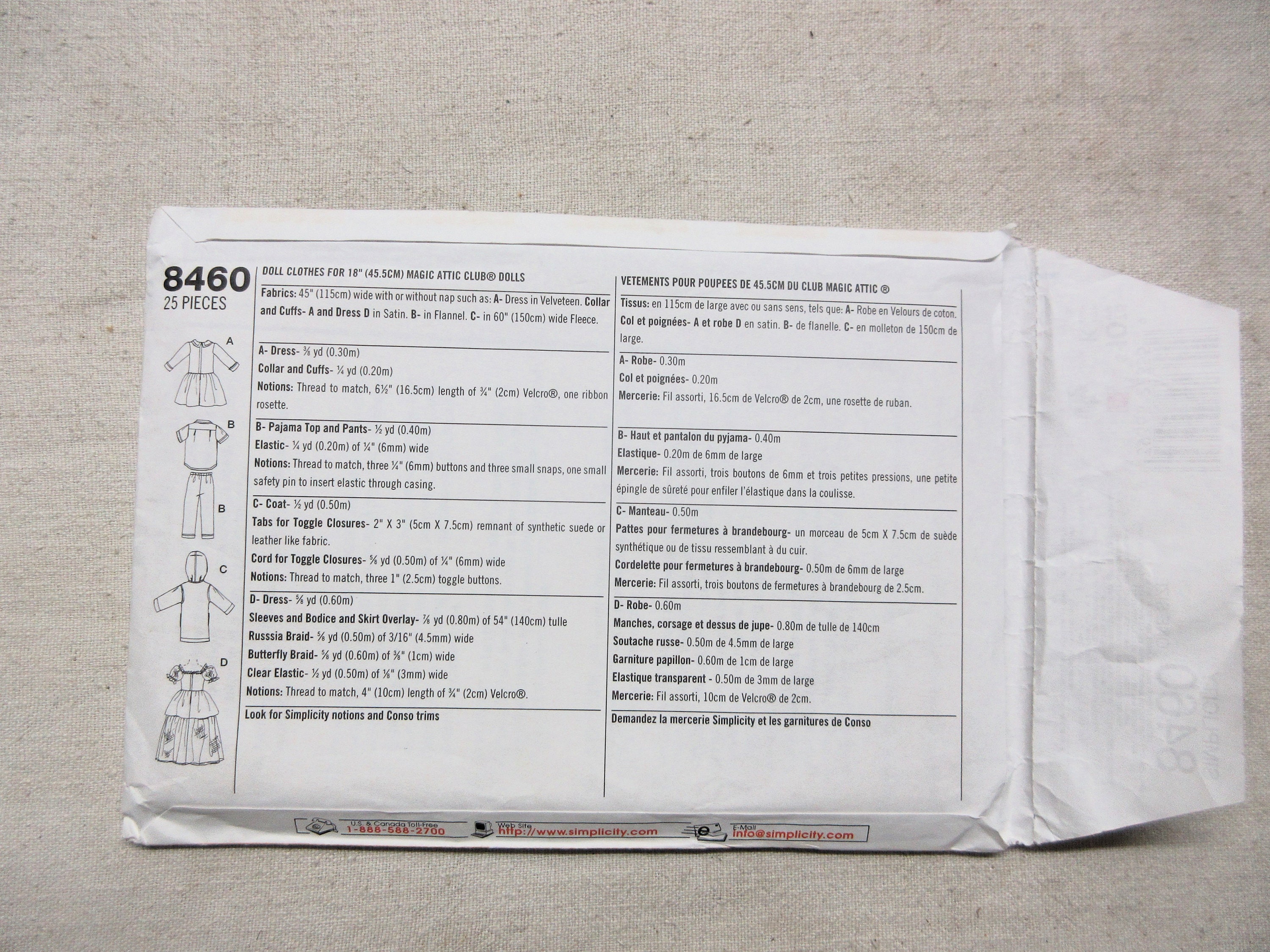 Magic Attic Doll Clothes Patterns for 18 Dolls, Clothes Only ...