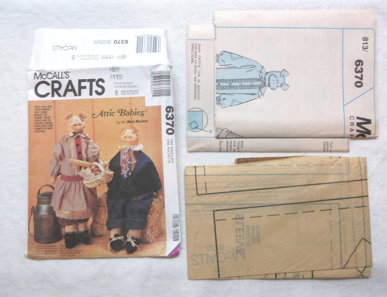 Attic Babies Lola and Oren Oinker Stuffed Pig Sewing Pattern: Mccalls ...