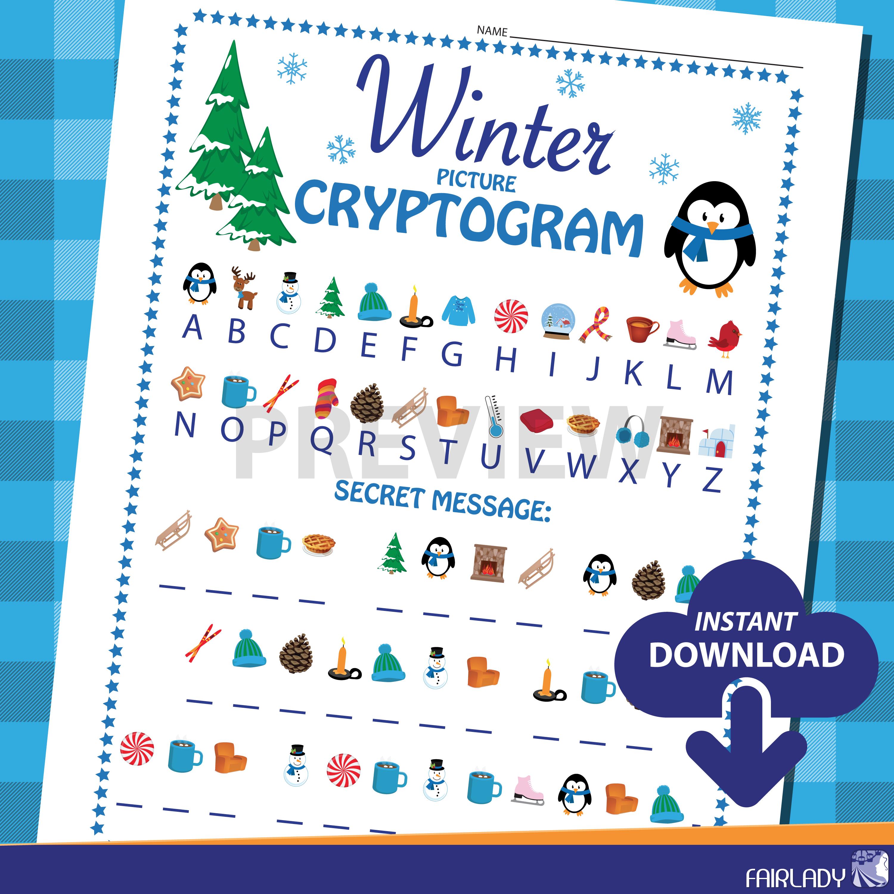 Winter Activities Pack Printable | Holiday Puzzles Variety Bundle 3 ...