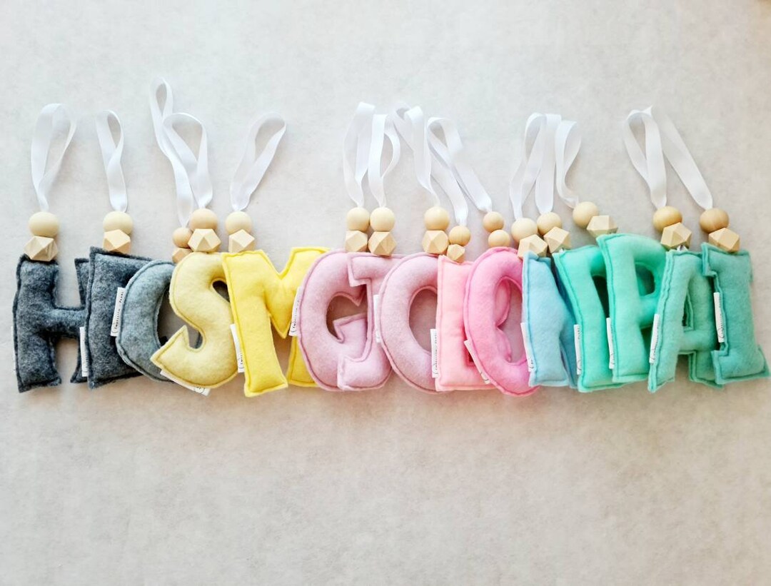 Felt Fabric Letters, Alphabet, Felt Craft, Hanger, Kids Room Decor ...