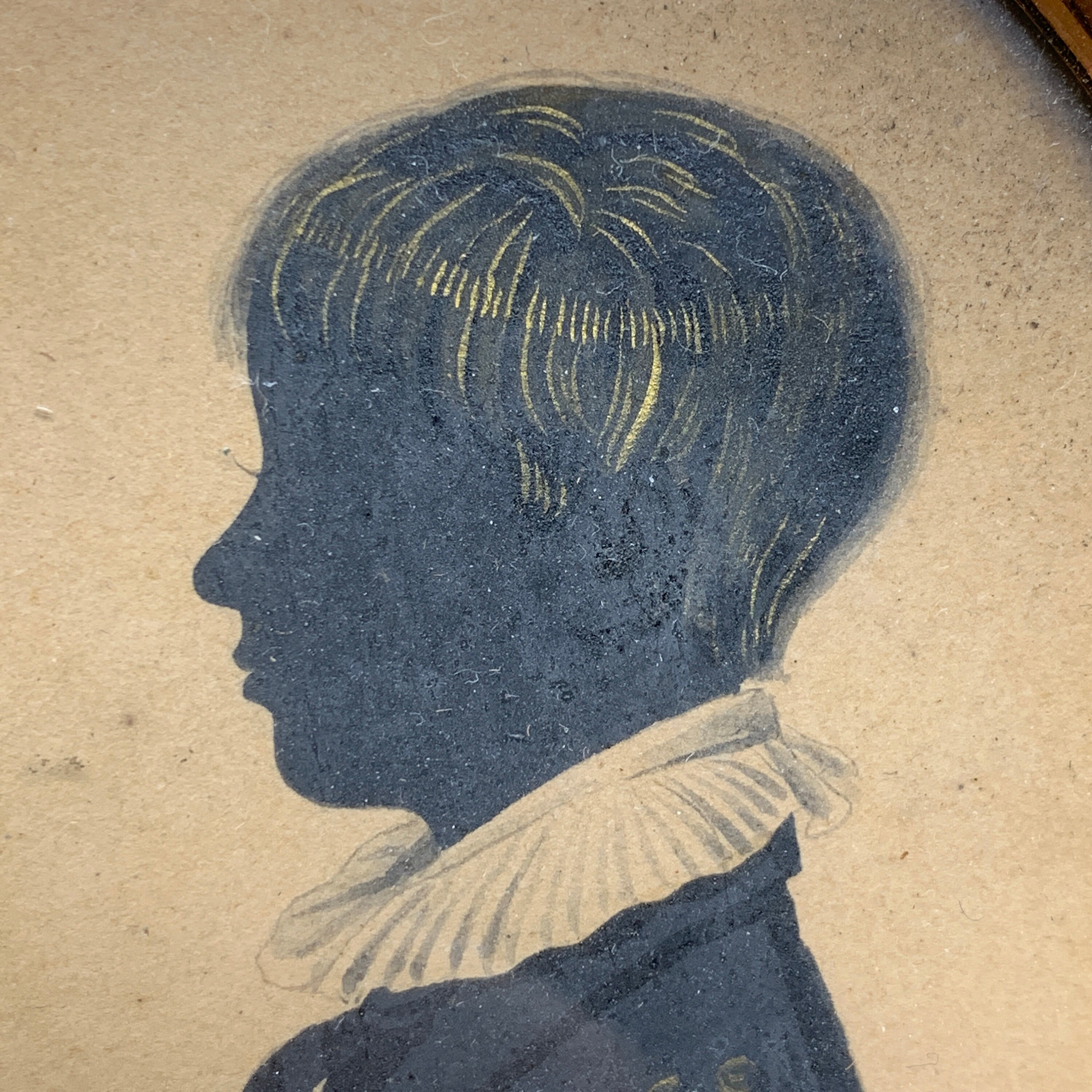 1800's Portrait Silhouette of Young Boy in Ornate Frame - Etsy