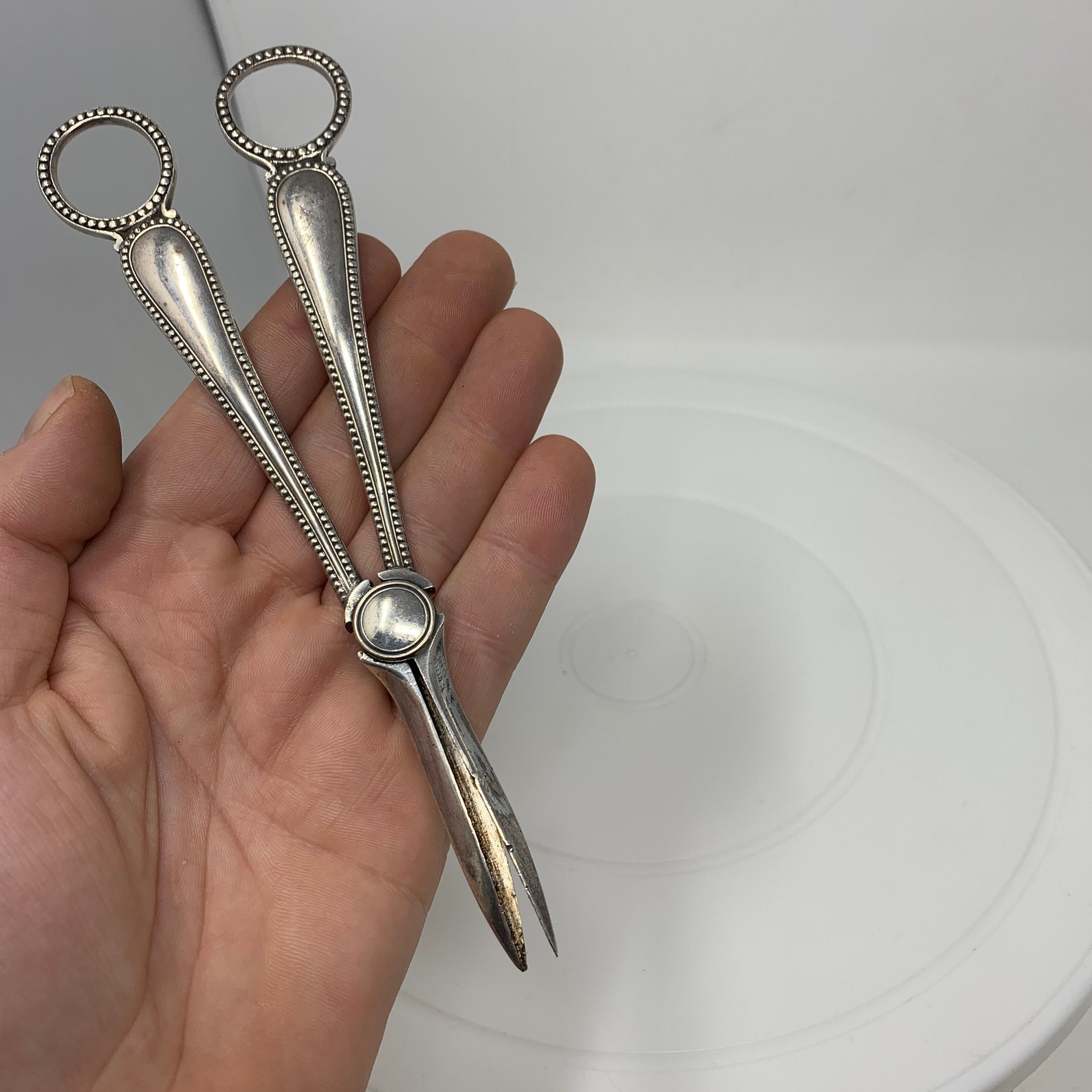Silver Victorian Grape Shears/scissors No Hallmark - Etsy