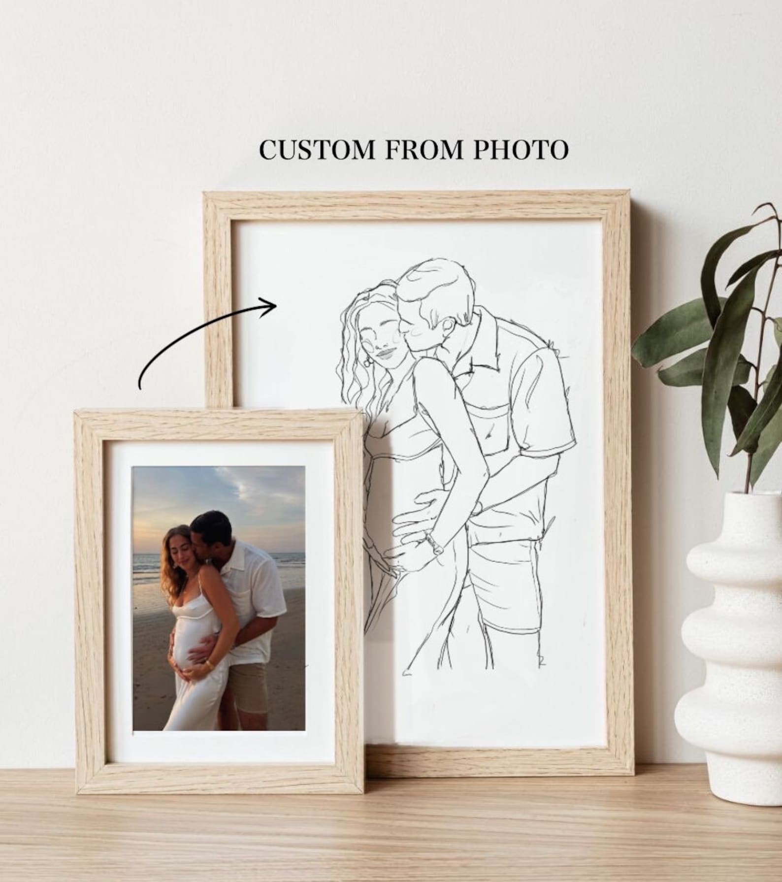 Family Line Art Portrait Personalized Family Drawing Custom - Etsy