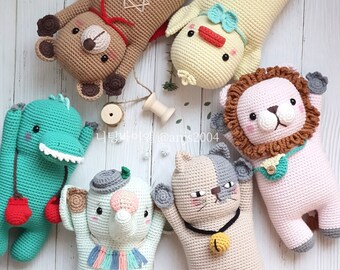 Hurray Animals PDF PATTERN Bear /crochet Doll | Etsy
