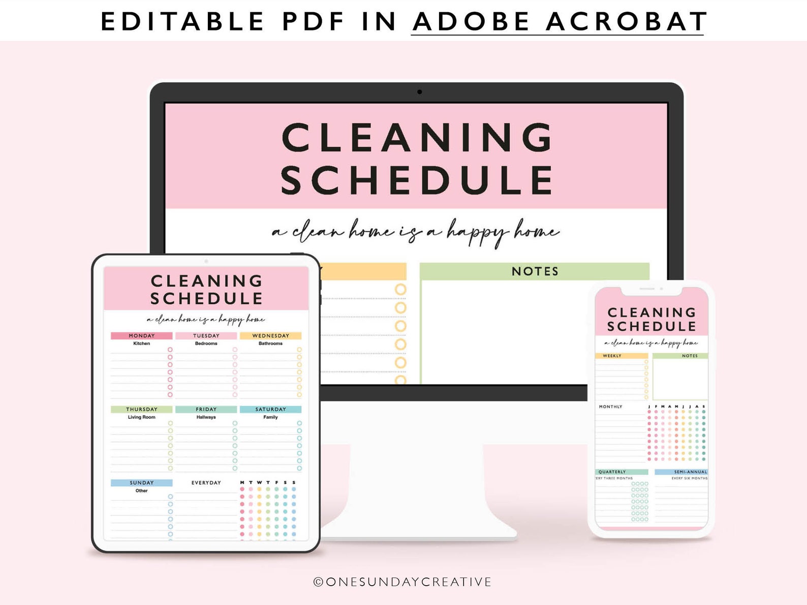 Editable Cleaning Checklist Digital Cleaning Schedule Chore - Etsy