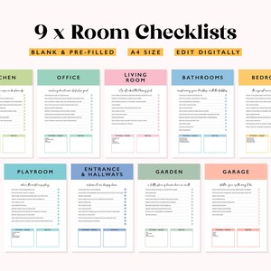 Editable Room Cleaning Checklist: Printable Cleaning Schedule (PDF) - Etsy