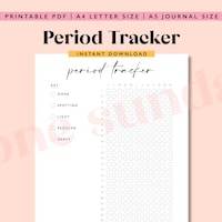 Minimalist Period Tracker - Etsy