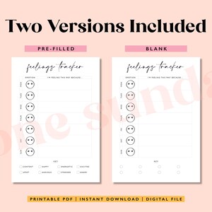 Weekly Feelings Tracker: Printable Journal Page (A4/A5 PDF) - Etsy
