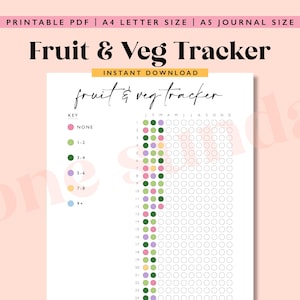 Fruit & Veg Tracker: A5 Printable Journal Page (PDF Download) - Etsy
