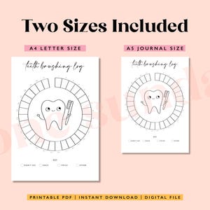 Teeth Brushing Tracker: A5 Printable Journal Page (PDF) - Etsy