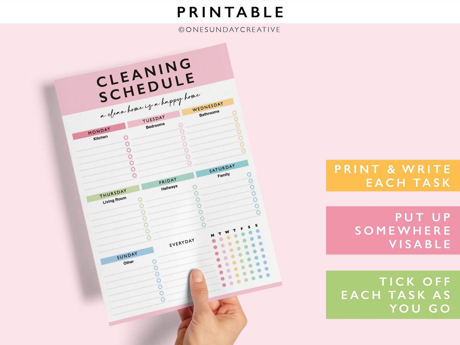 Editable Cleaning Checklist Digital Cleaning Schedule Chore - Etsy