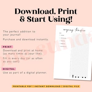 Crying Tracker: Printable A5 Journal Page (digital Download) - Etsy