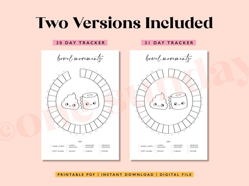Bowel Movement Tracker: Printable Health Journal (PDF) - Etsy