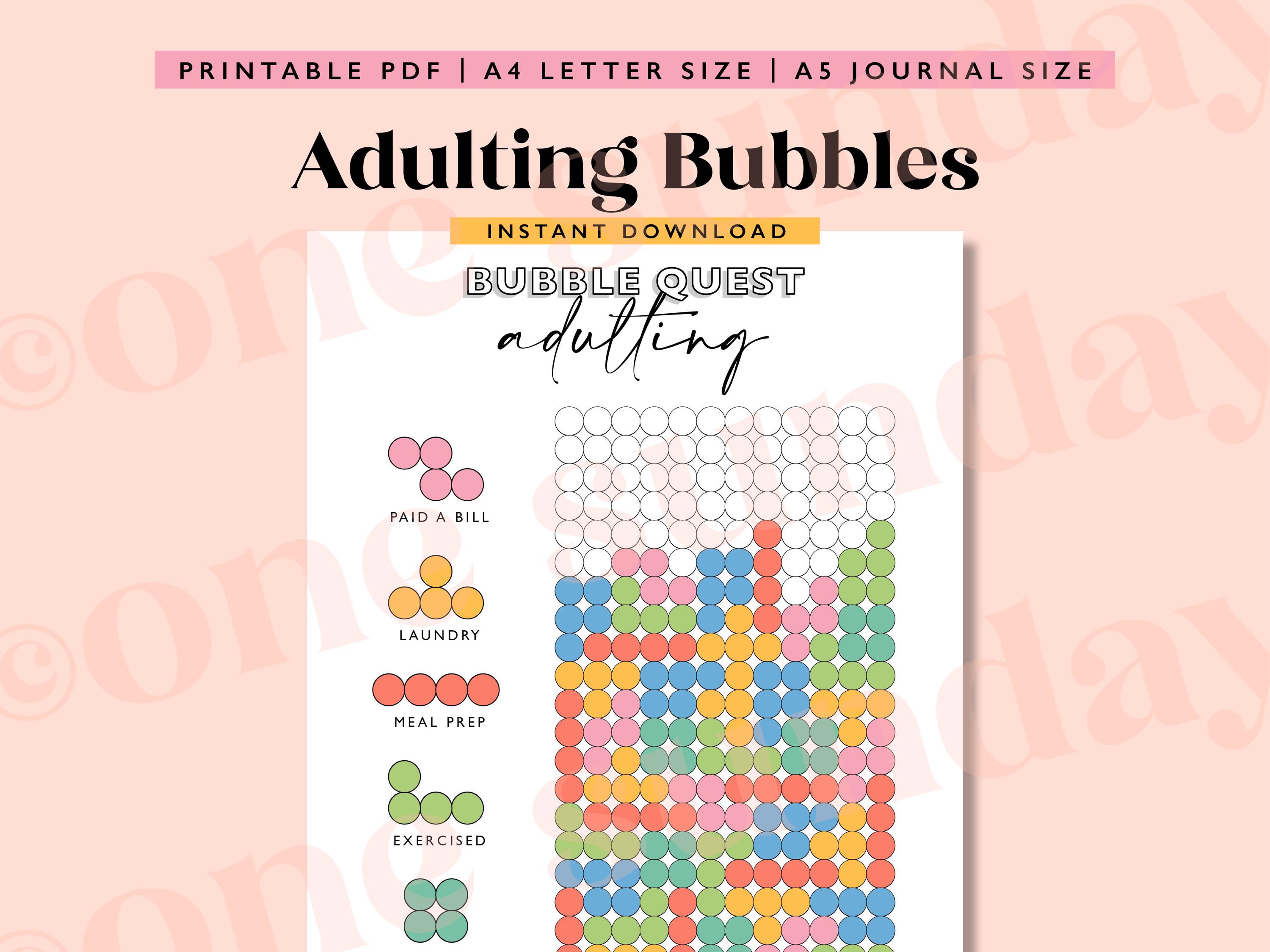 Adulting Tracker: Fun Printable Habit Journal (A4/A5 PDF Download) - Etsy