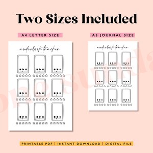 Audiobook Tracker, A5 Journal Page Printable, Reading Tracker ...