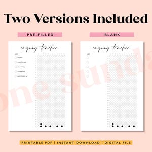 Crying Tracker: Printable A5 Journal Page (digital Download) - Etsy