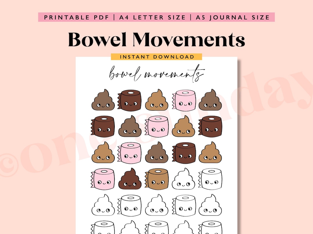 Bowel Movement Tracker, Printable Journal Page, Poop Tracker, Health ...