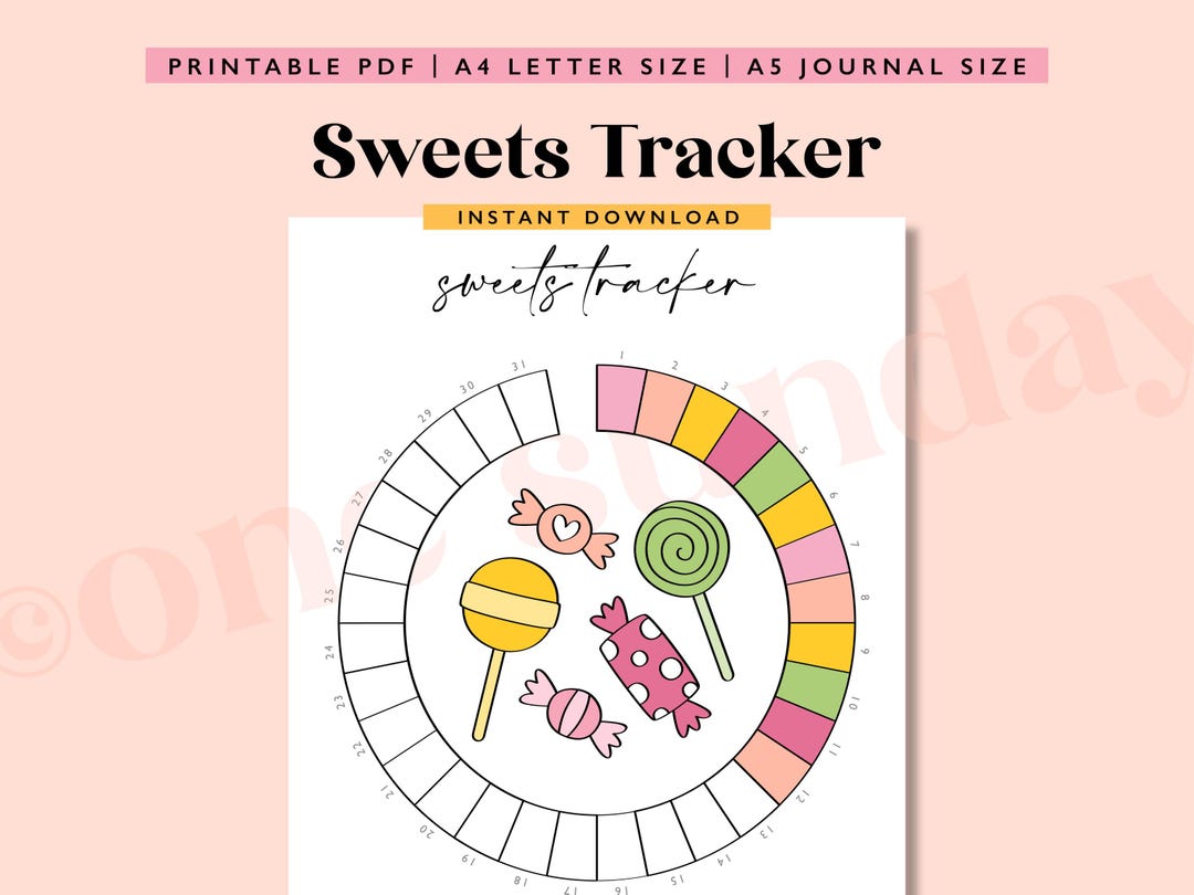 Sweets Tracker: Printable Food Journal Page (A4/A5 PDF) - Etsy