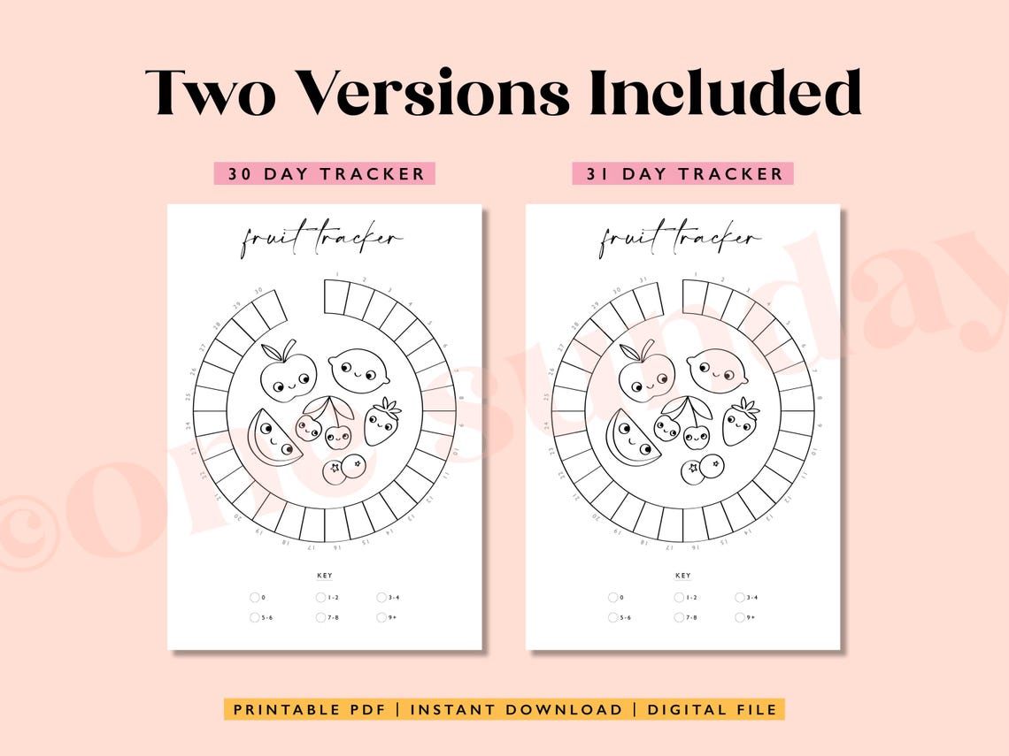 Fruit & Veg Habit Tracker: A5 Journal Printable (digital Download) - Etsy