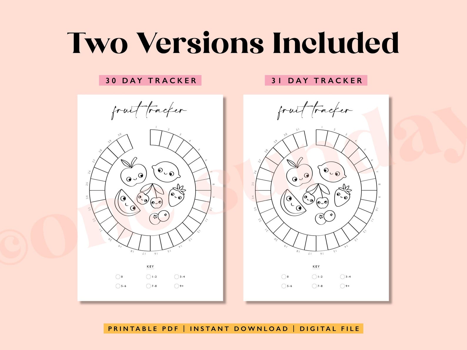 Fruit Tracker, A5 Journal Page Printable, Fruit & Veg Habit Tracker ...