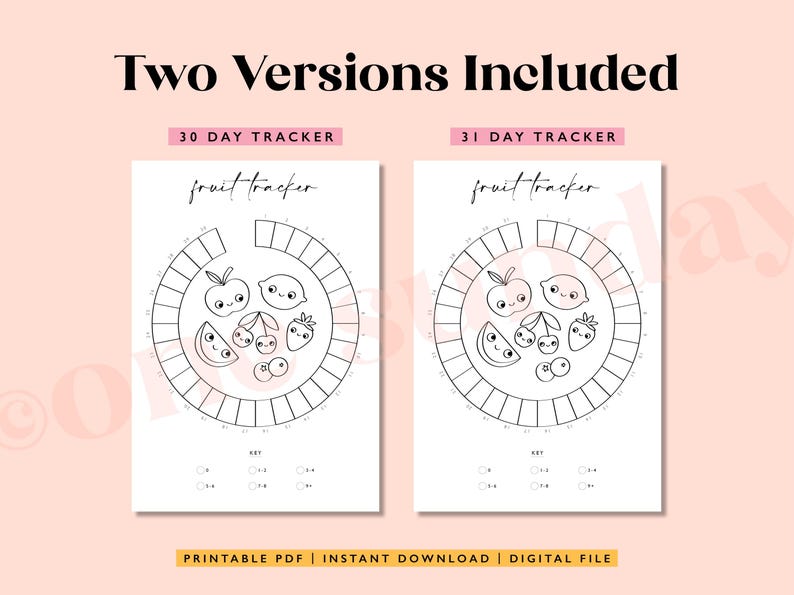 Fruit Tracker, A5 Journal Page Printable, Fruit & Veg Habit Tracker ...