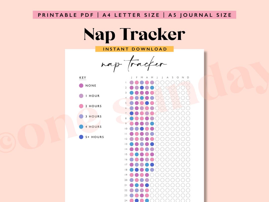 Nap Tracker Journal: A5 Printable Sleep Tracker (digital Download) - Etsy