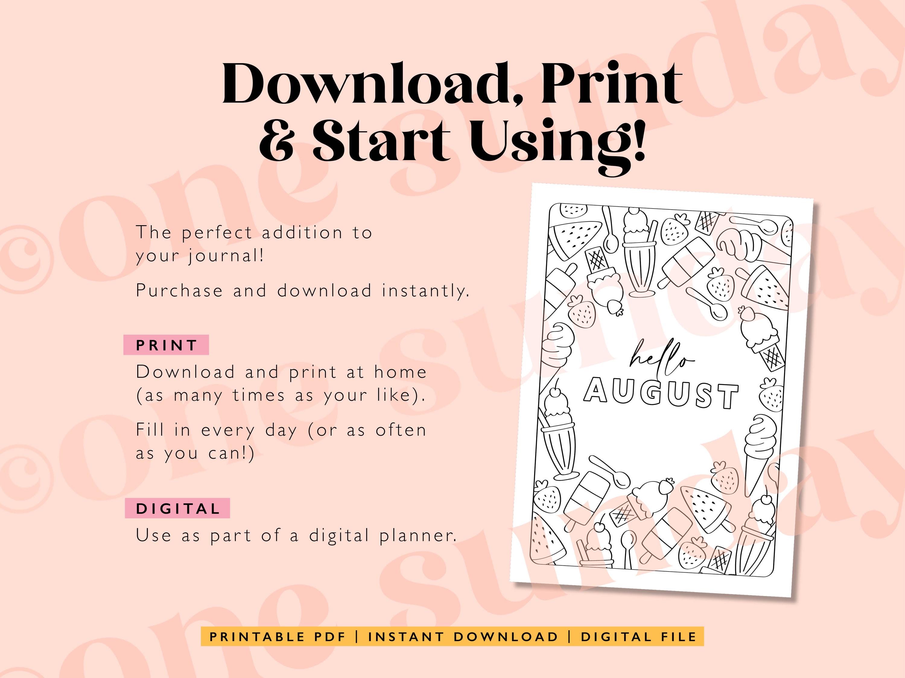 2026 Monthly Journal Cover Pages: A5 Printable Planner (PDF) - Etsy