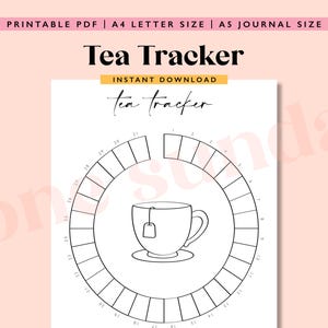 Tea Tracker: Monthly Habit, Caffeine Tracker (A5 Journal PDF) - Etsy