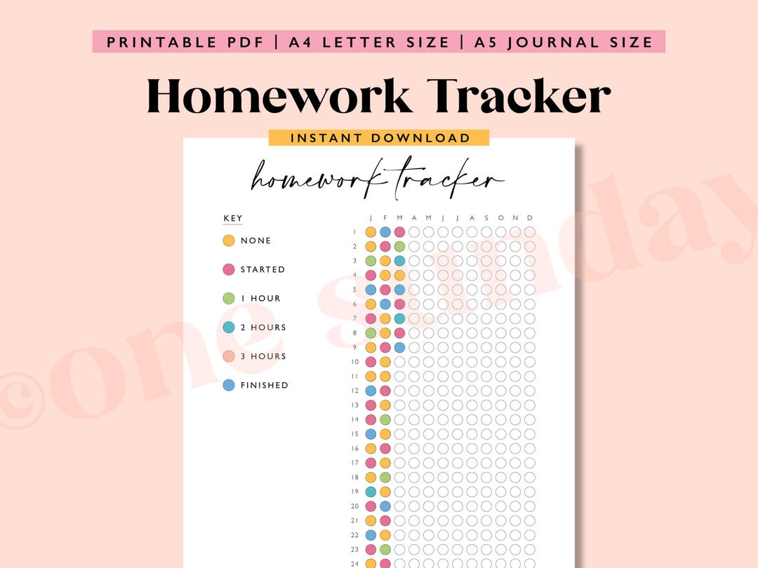 Homework Tracker, A Year in Dots, School Tracker, Wellbeing Tracker ...