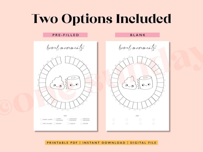 Bowel Movement Tracker: Printable Health Journal (PDF) - Etsy