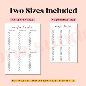 Marker Tracker, A5 Journal Page Printable, Colour Swatch Journal Page ...