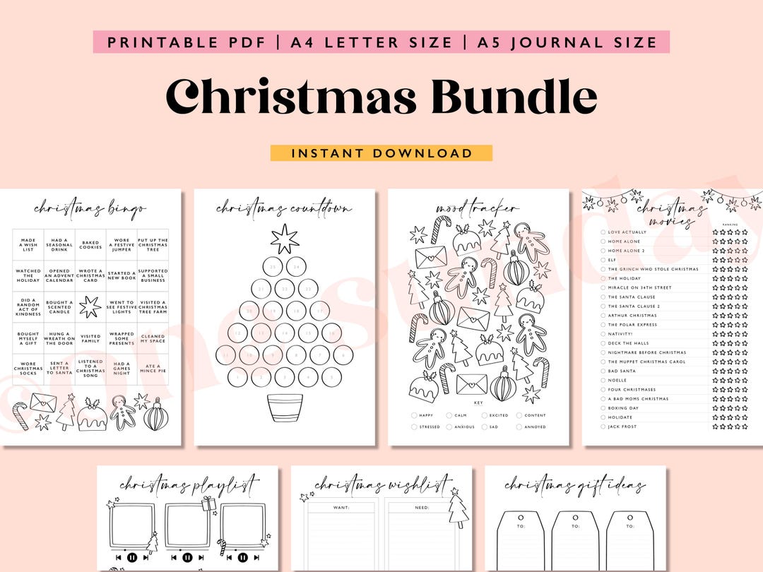 Christmas Tracker Bundle: A5 Printable Journal (PDF) - Etsy