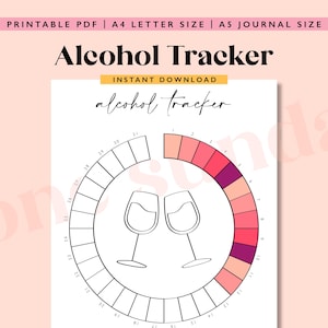 Monthly Alcohol Tracker: A5 Journal Printable (digital Download) - Etsy