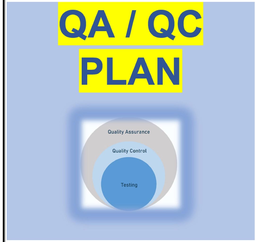 QA / QC Plan for a Construction Project - Etsy