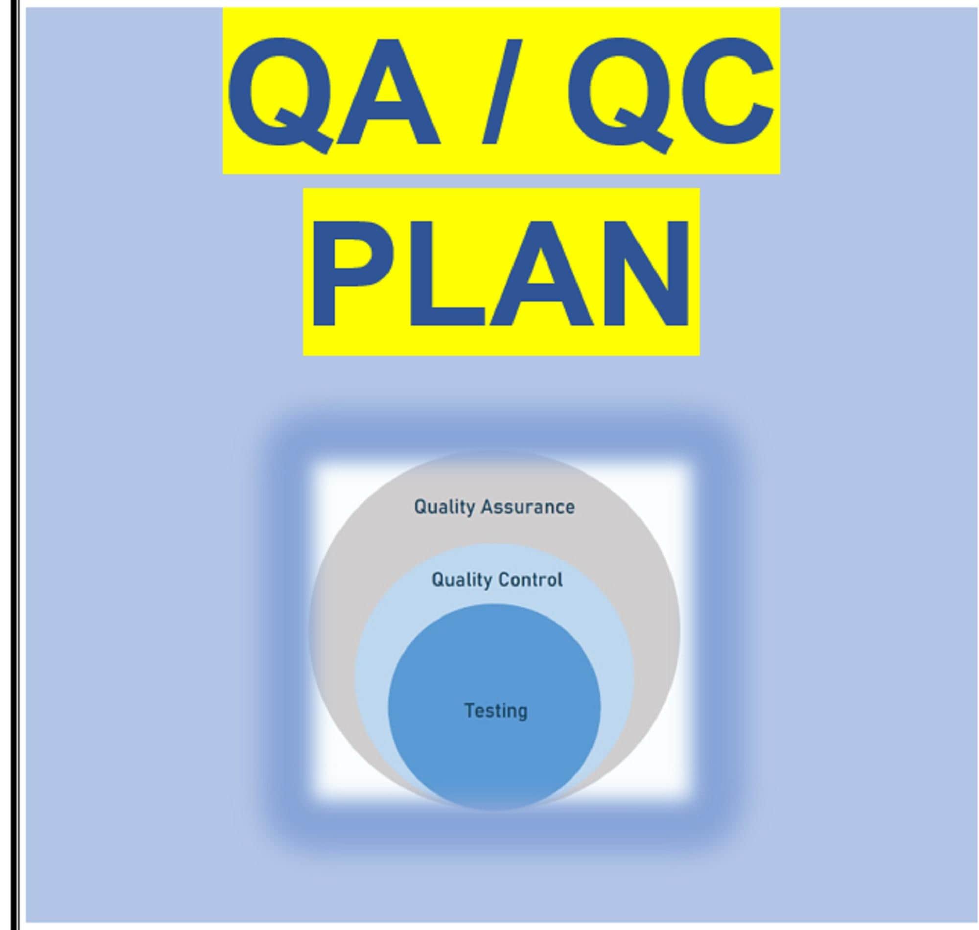QA / QC Plan for a Construction Project - Etsy
