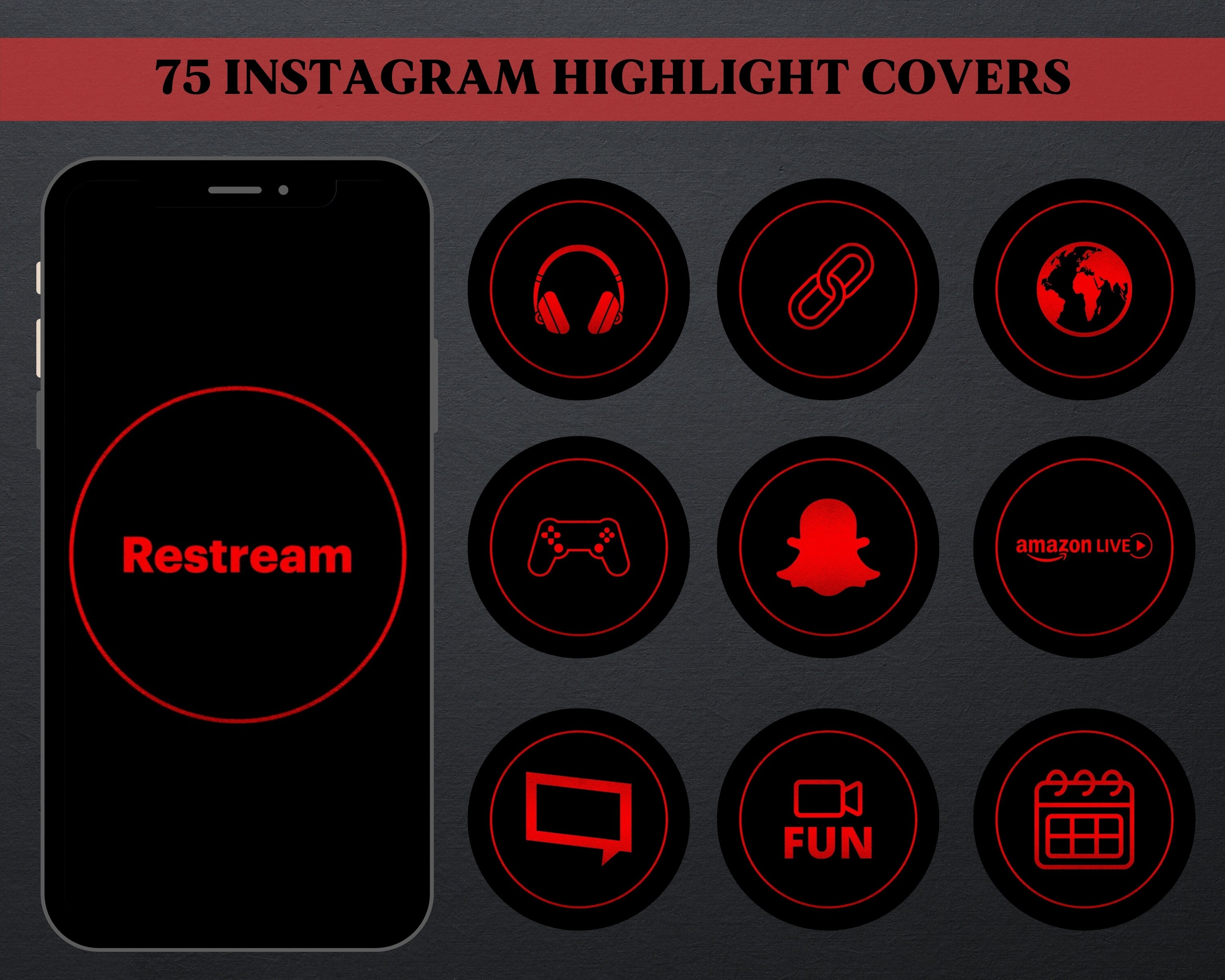 Streamer Instagram Highlight Covers Video Gamer Instagram - Etsy