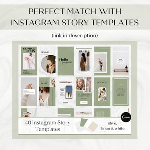 100 Instagram Post Templates, Green Templates, Instagram Templates for ...